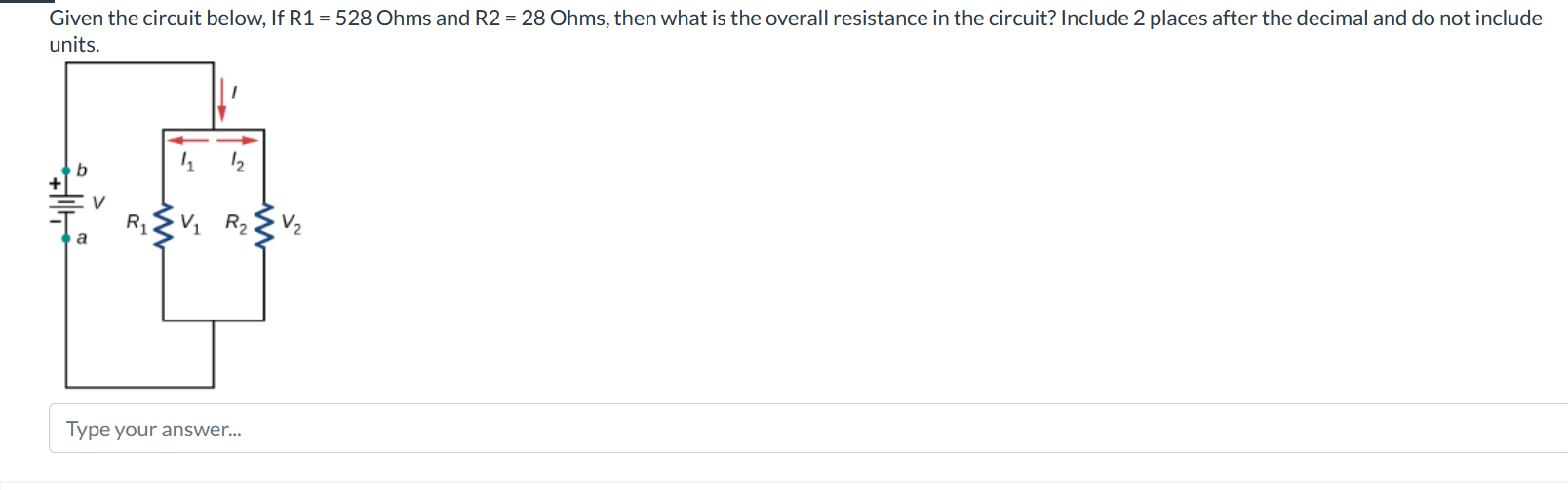 Solved Given the circuit below, If R1 = 528 ﻿Ohms and | Chegg.com