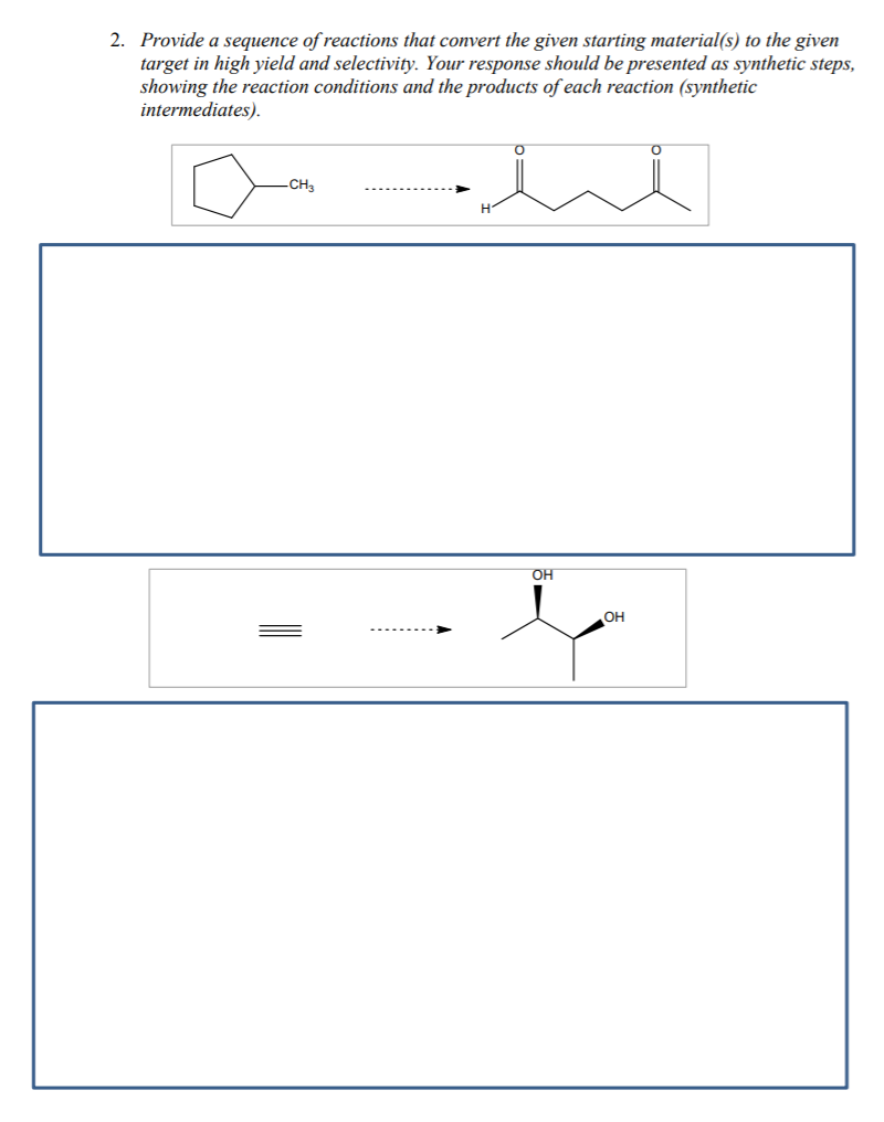 Solved IV. MULTI-STEPS SYNTHESIS 1. Draw the appropriate | Chegg.com