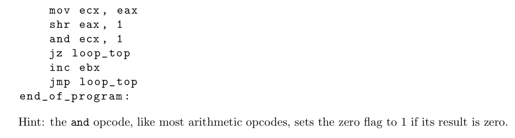 Solved The Following Intel Assembly Language Code Fragment