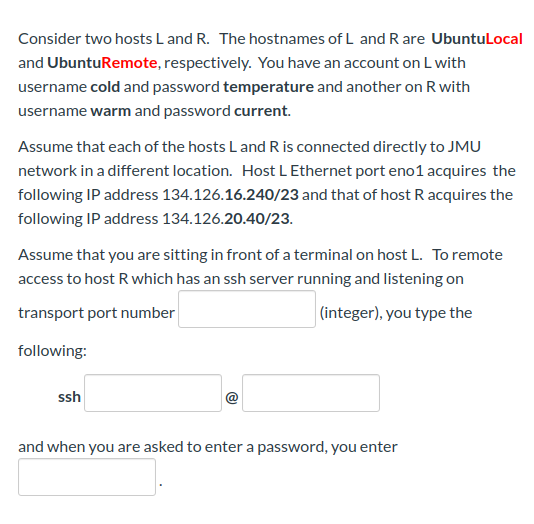 Solved Consider two hosts Land R. The hostnames of L and | Chegg.com