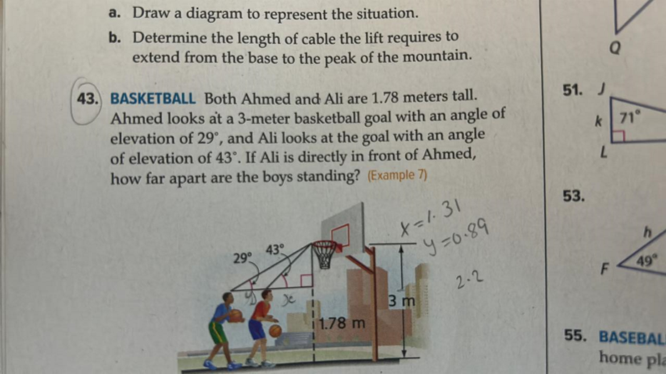Solved a. Draw a diagram to represent the situation. b. | Chegg.com