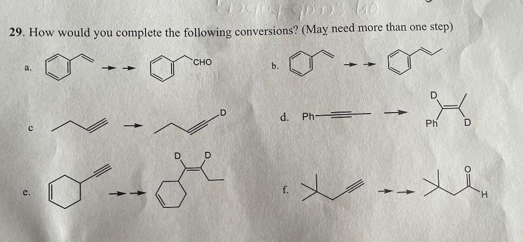 Solved 9. How would you complete the following conversions? | Chegg.com