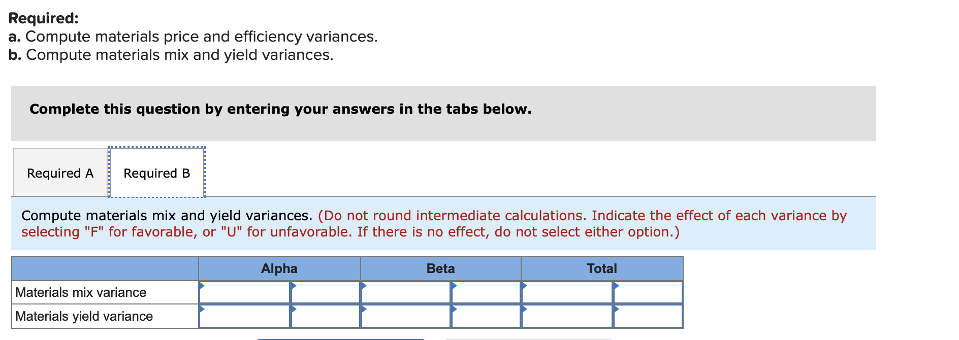 Solved Exercise 17-30 (Algo) Materials Mix and Yield | Chegg.com