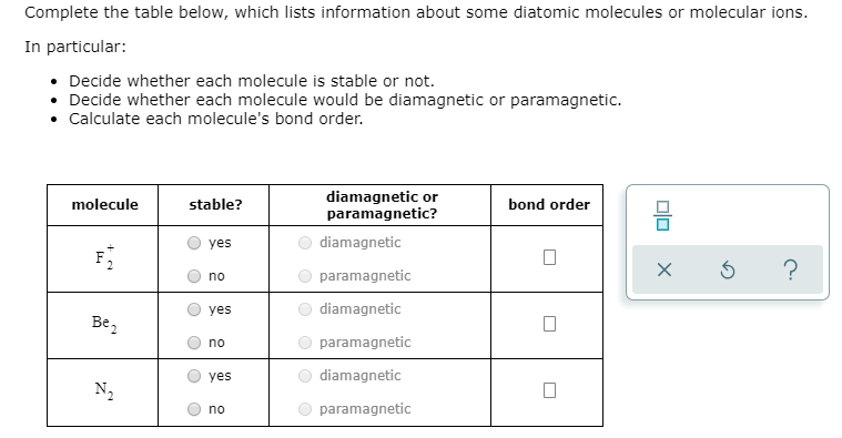 Solved Complete the table below, which lists information | Chegg.com