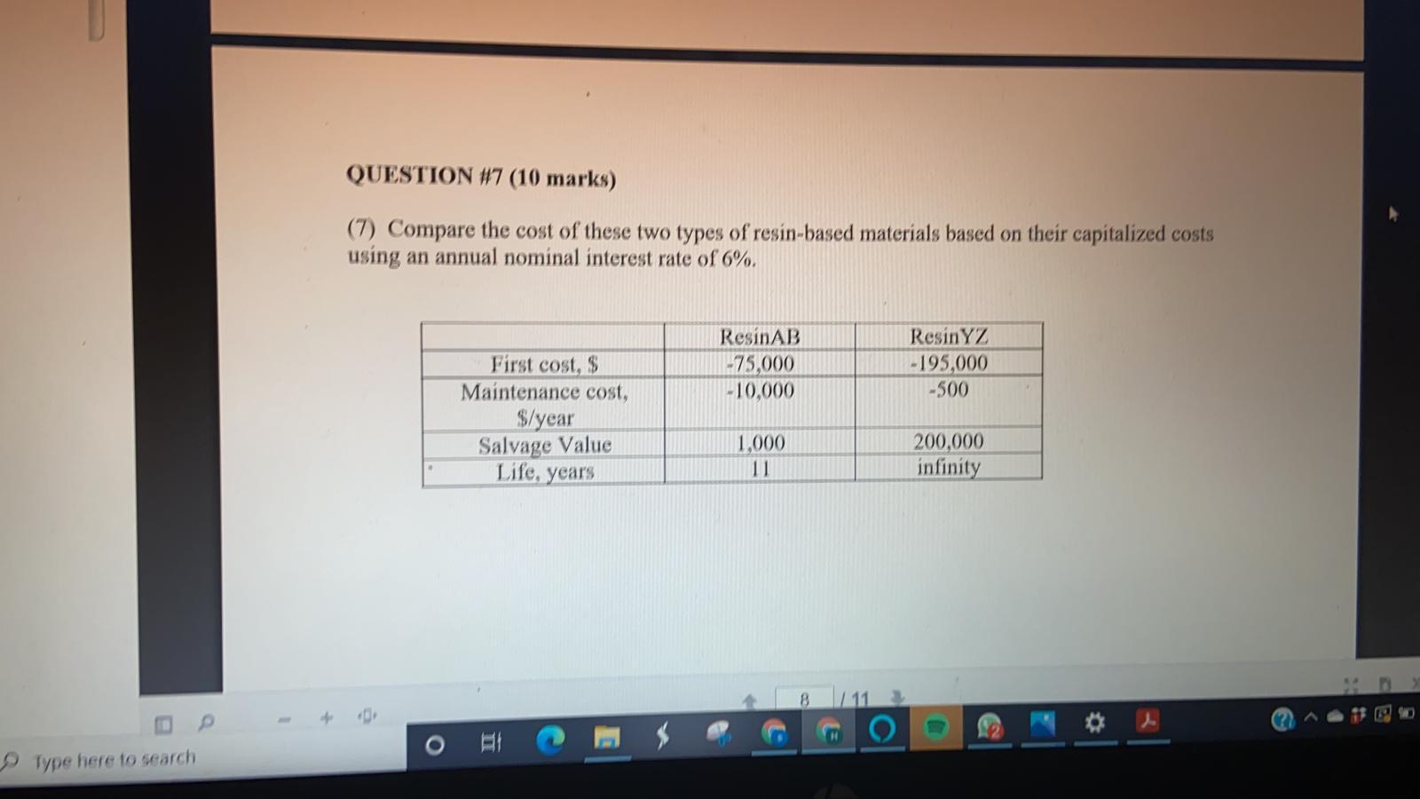 Solved QUESTION #7 (10 marks) (7) Compare the cost of these | Chegg.com Solved QUESTION #7 (10 marks) (7) Compare the cost of these | Chegg.com