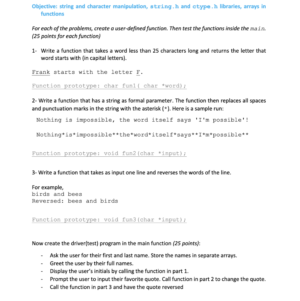 Solved Programming in C (THIS SAME QUESTION ON CHEGG IS | Chegg.com