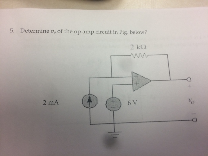 Solved Determine v_0 of the op amp circuit in Fig. below? | Chegg.com