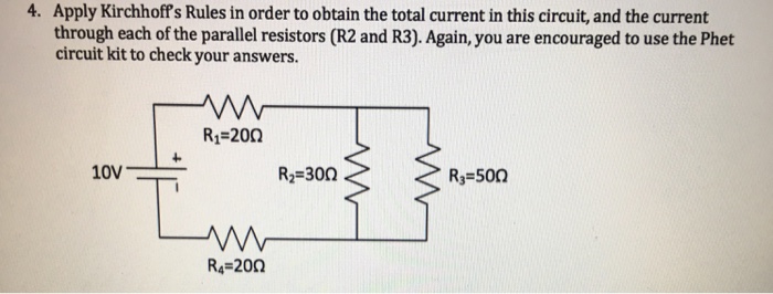 Solved Apply Kirchhoff's Rules in order to obtain the total | Chegg.com