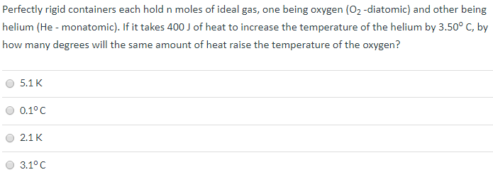 Solved Perfectly rigid containers each hold n moles of ideal | Chegg.com