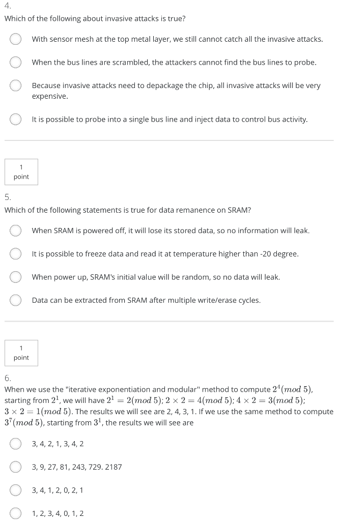 Square and Multiply Algorithm (1) # Goal: Compute ar | Chegg.com