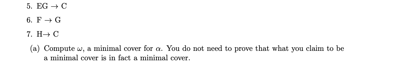 Solved 1. You are given a relational schema R = ABCDEFGHI | Chegg.com