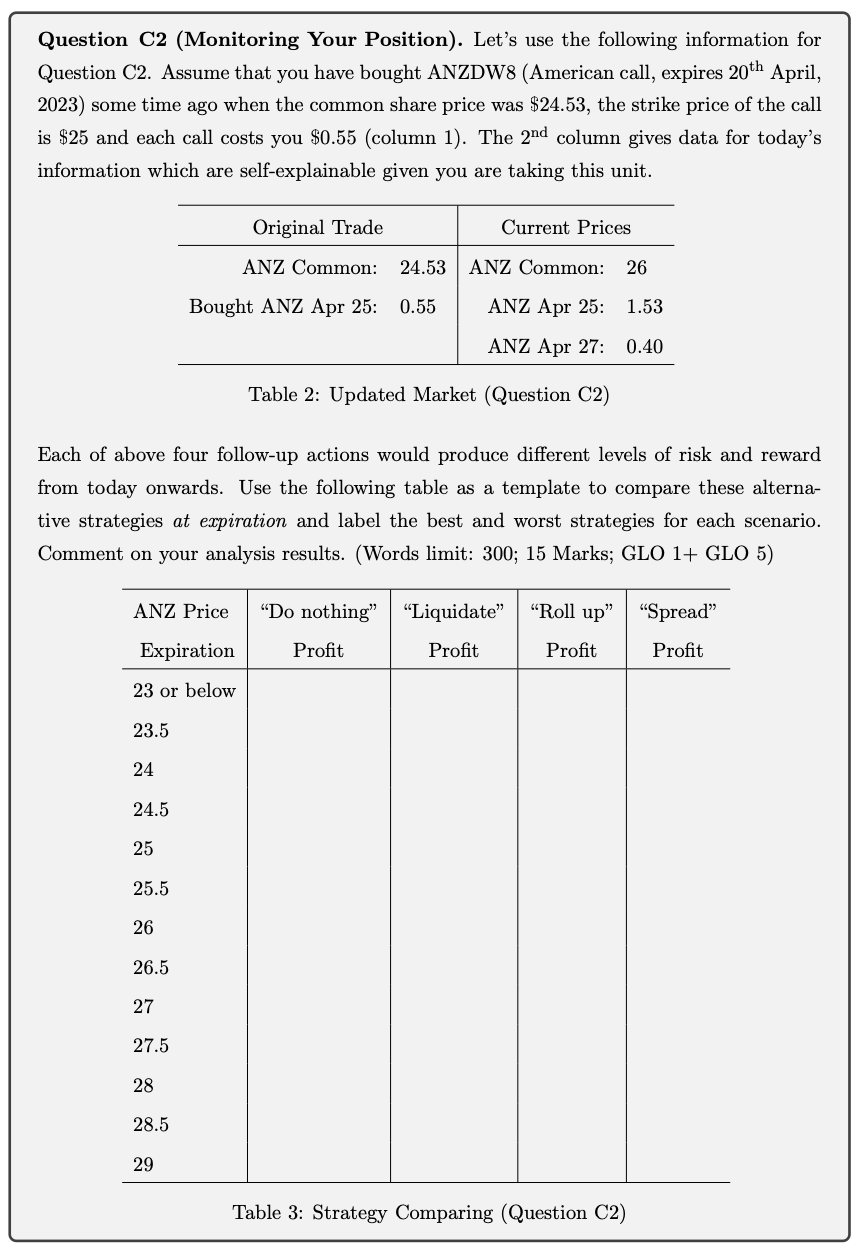 Solved Question C2 (Monitoring Your Position). Let's use the | Chegg.com