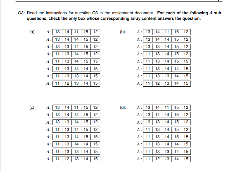 Read the instructions for question Q3 in the | Chegg.com