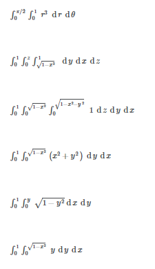 Solved Help graphing/ visualizing some triple integrals. I | Chegg.com