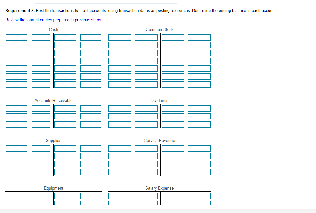 Solved Requirement 1. Record each transaction in the | Chegg.com