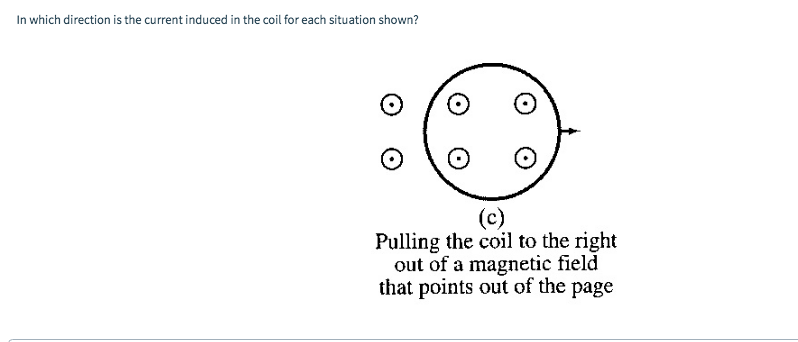Solved In which direction is the current induced in the coil | Chegg.com