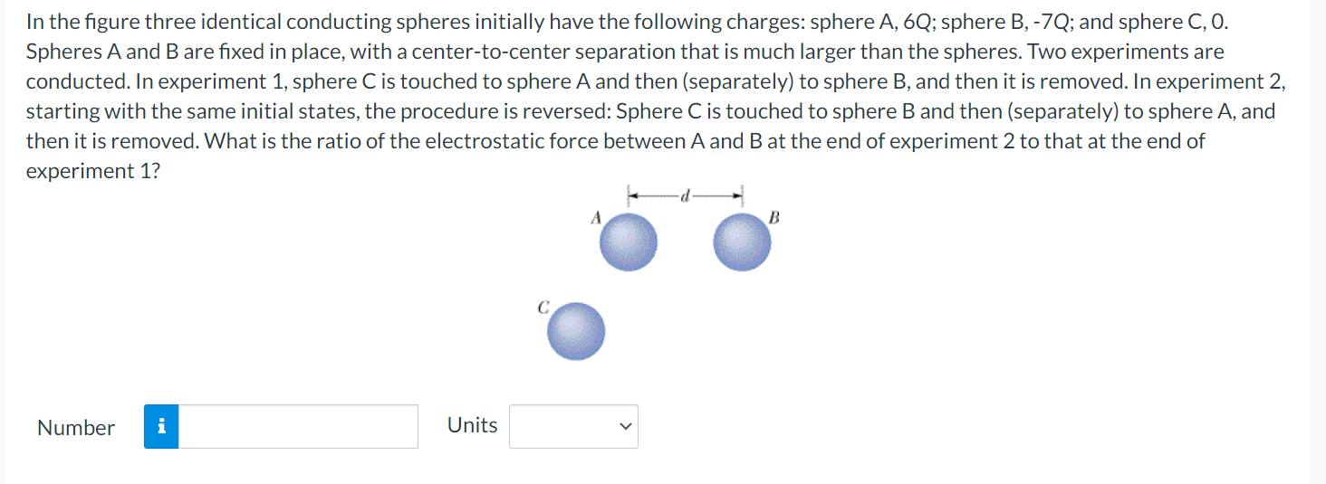 Solved In the figure three identical conducting spheres | Chegg.com