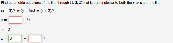 Solved Find parametric equations of the line through (1, 3, | Chegg.com