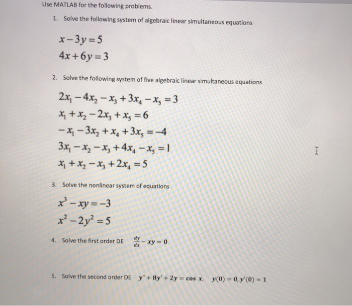 Solve Non Linear Simultaneous Equations In Matlab - Tessshebaylo Solve Non Linear Simultaneous Equations In Matlab - Tessshebaylo