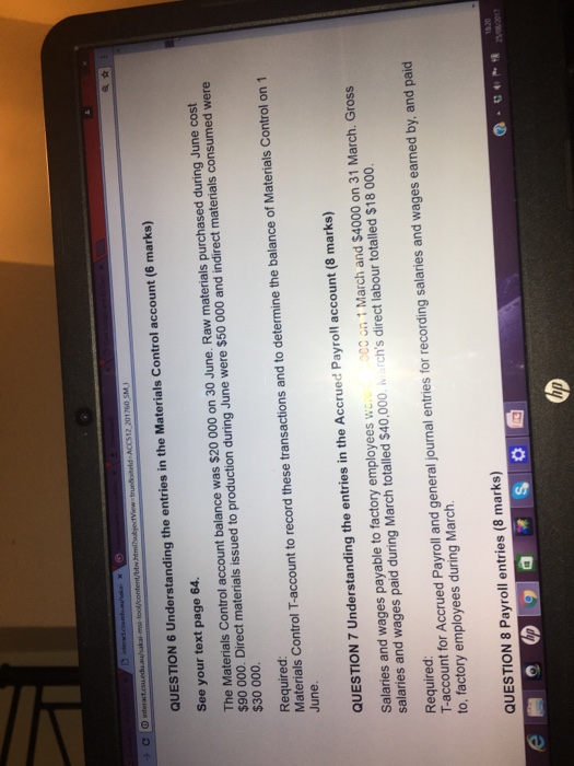 Solved Understanding the entries in the Materials Control | Chegg.com