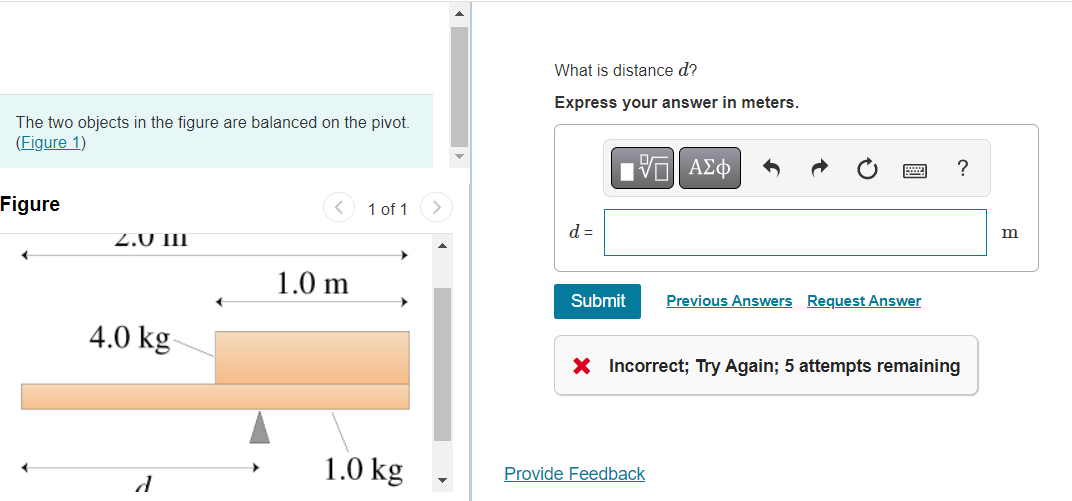 Solved The two objects in the figure are balanced on the | Chegg.com