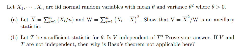 Solved Let Xi,... . Xn are iid normal random variables with | Chegg.com