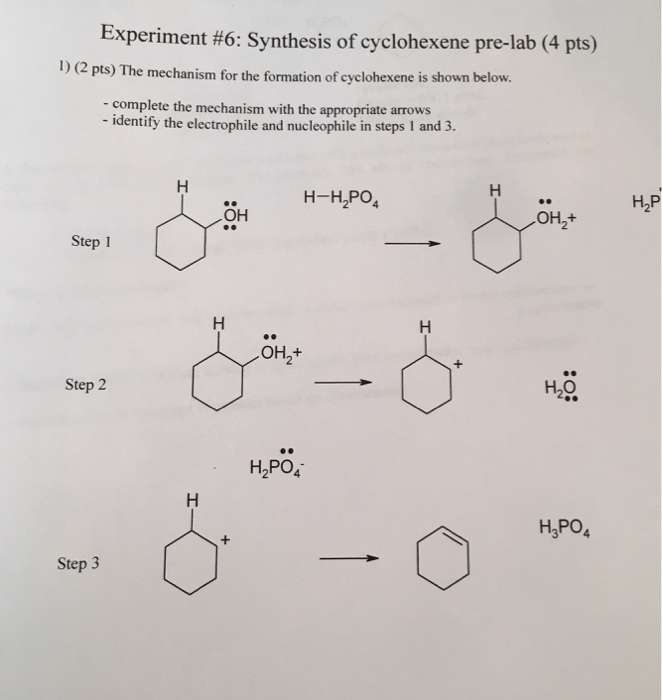 Solved Experiment #6: Synthesis of cyclohexene pre-lab (4 | Chegg.com
