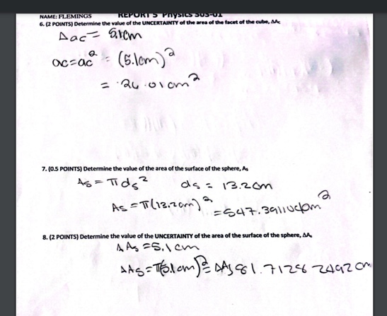 Solved 6. (2 POINTS) Determine the value of the UNCERTANTIY | Chegg.com