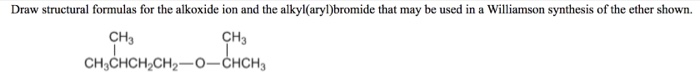 Solved Draw structural formulas for the alkoxide ion and the | Chegg.com
