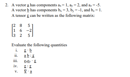 Solved = 2. A vector a has components ax = 1, ay = 2, and az | Chegg.com