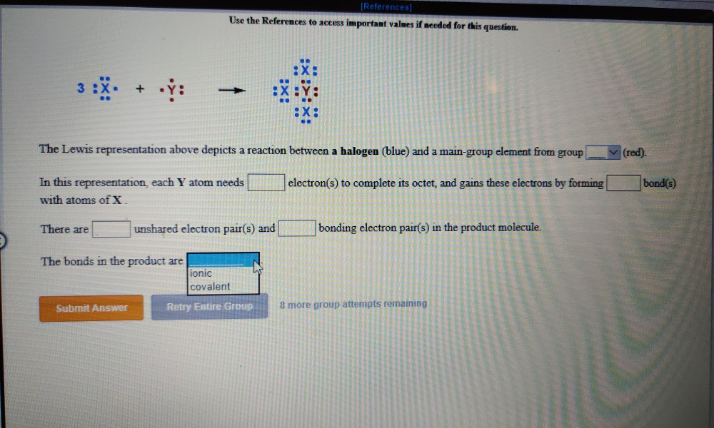Solved The Lewis representation above depicts a reaction | Chegg.com