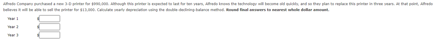 Solved Year 1 Year 2 Year 3 $$$ | Chegg.com