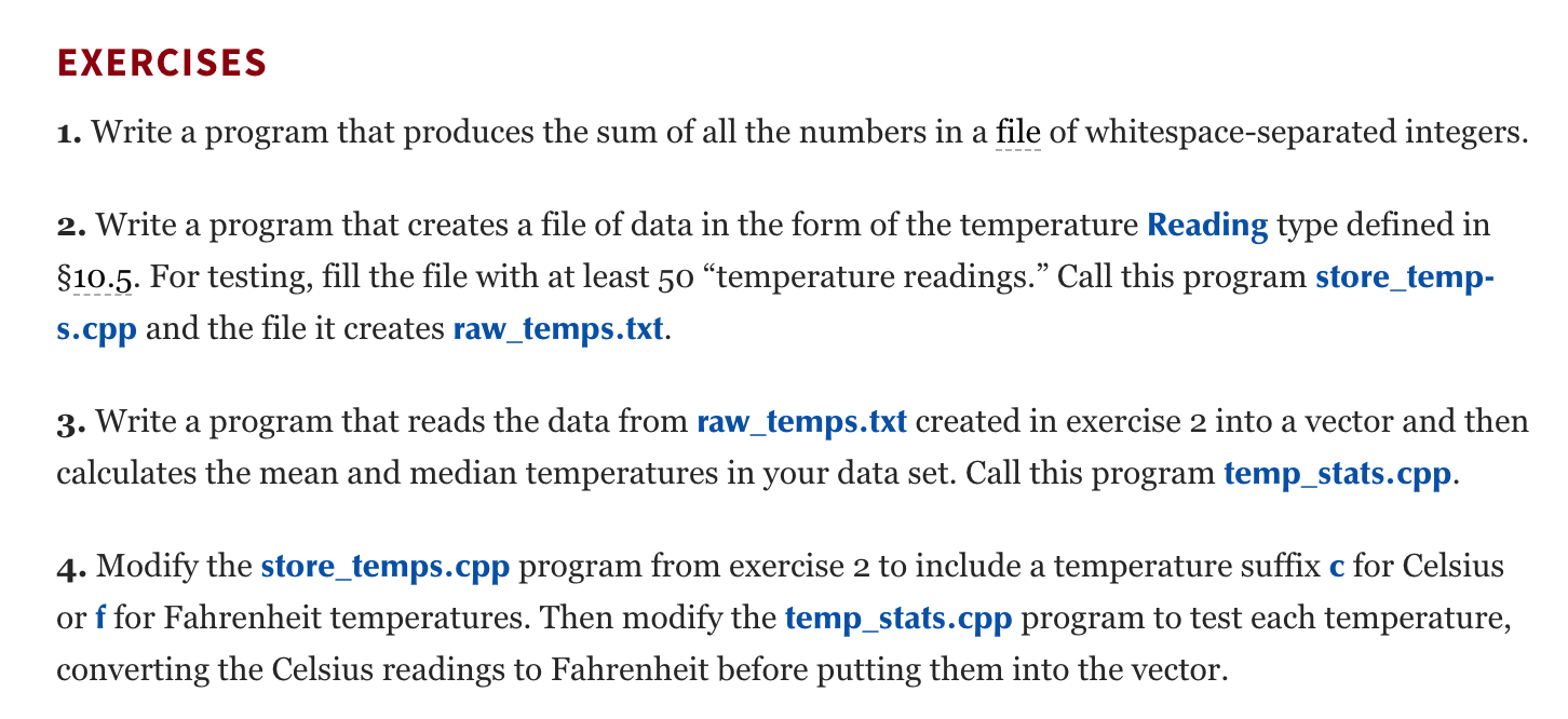EXERCISES 1. Write a program that produces the sum of | Chegg.com