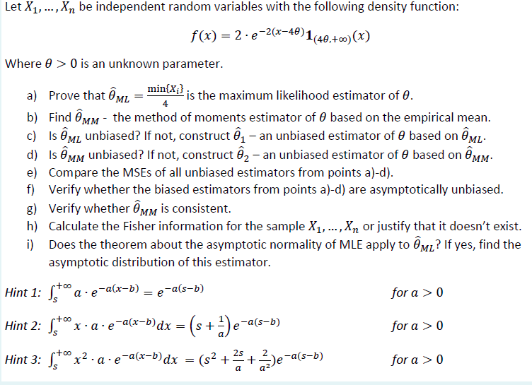 Solved Let X1, ...,Xn be independent random variables with | Chegg.com