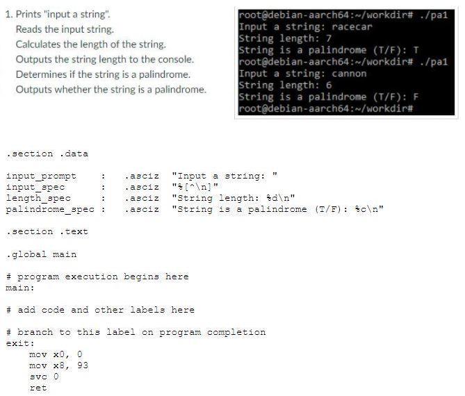 Solved Can someone please write an ARM program that does the | Chegg.com