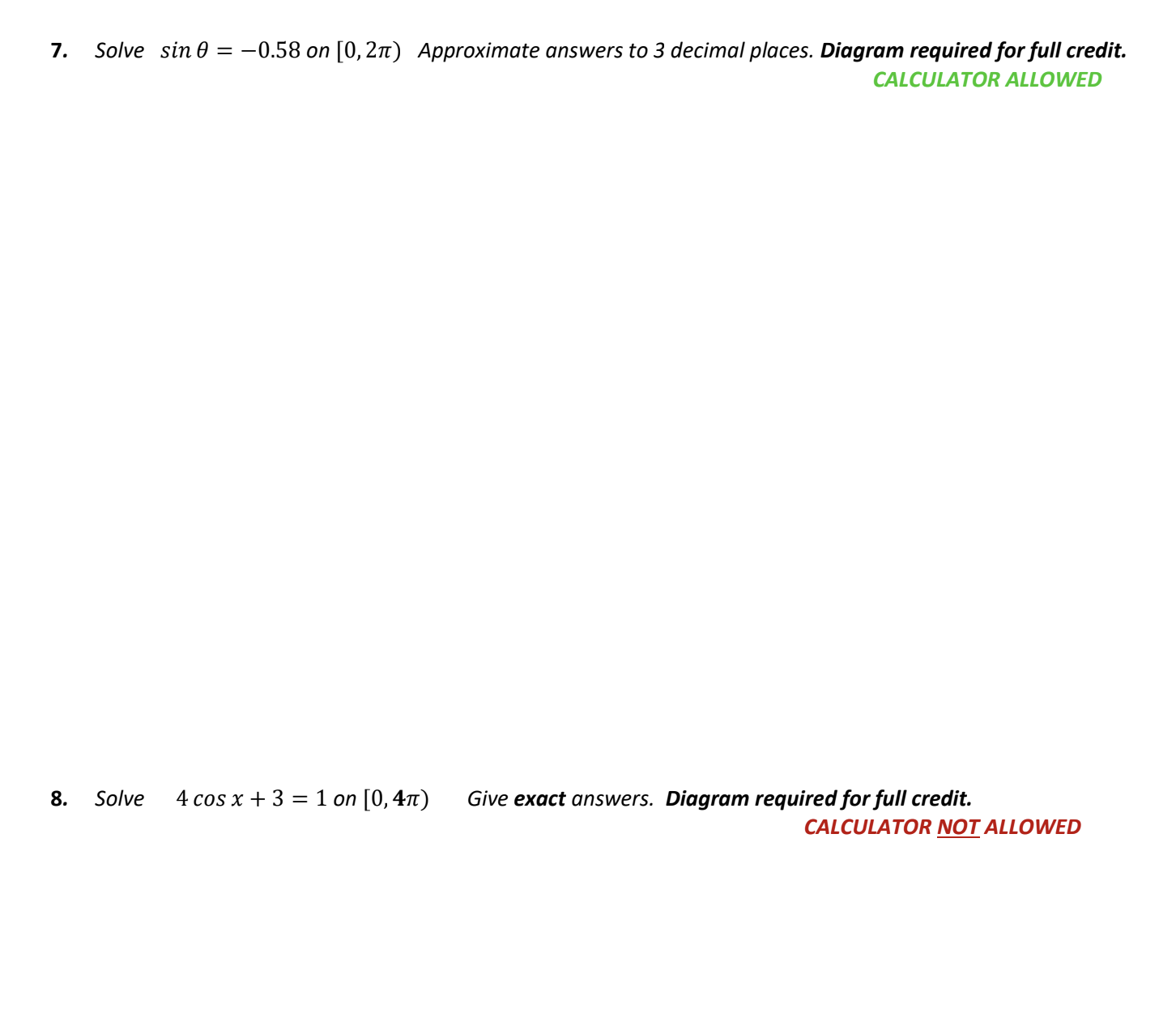 Solved Solve sinθ=-0.58 on [0,2π) ﻿Approximate answers to 3 | Chegg.com