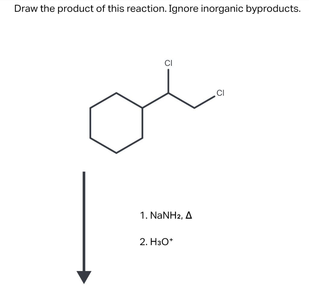 Solved Draw the product of this reaction. Ignore inorganic | Chegg.com