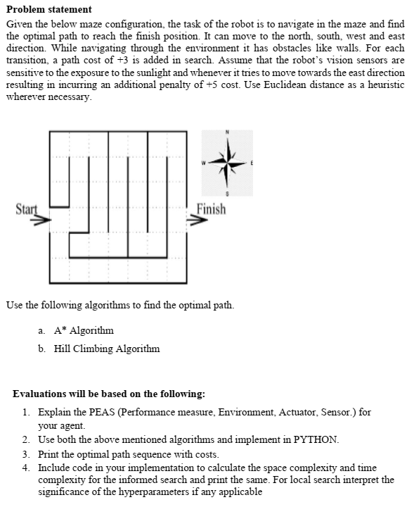Solved Problem statement Given the below maze configuration, | Chegg.com Solved Problem statement Given the below maze configuration, | Chegg.com