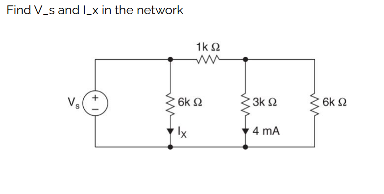 Solved Find V−s and I−X in the network | Chegg.com Solved Find V−s and I−X in the network | Chegg.com