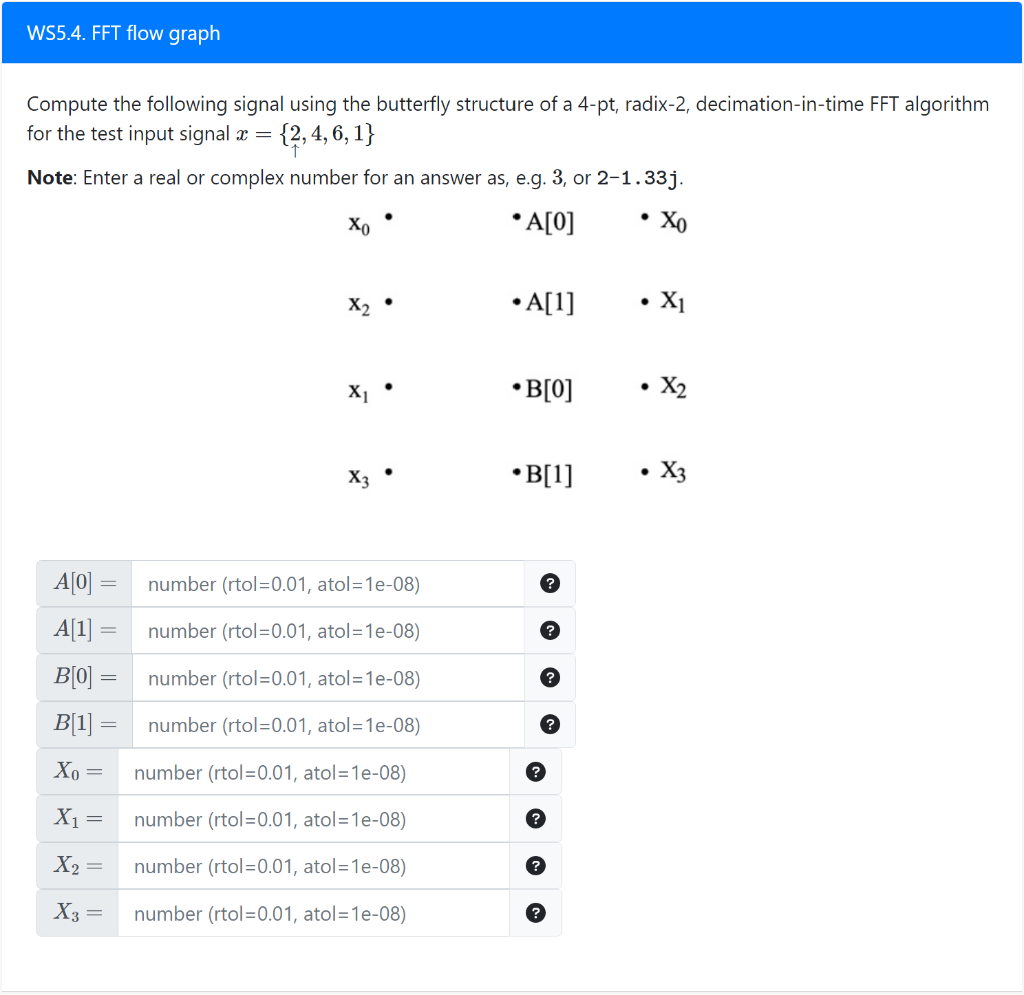 Solved Compute the following signal using the butterfly | Chegg.com