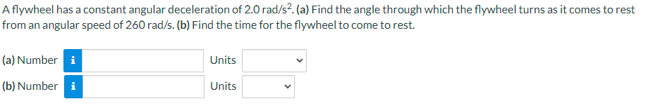Solved A flywheel has a constant angular deceleration of | Chegg.com