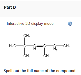 Solved Interactive 3D display mode (i) Spell out the full | Chegg.com