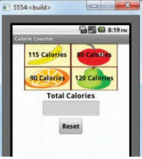 Calorie Counter Create an app with a screen that | Chegg.com