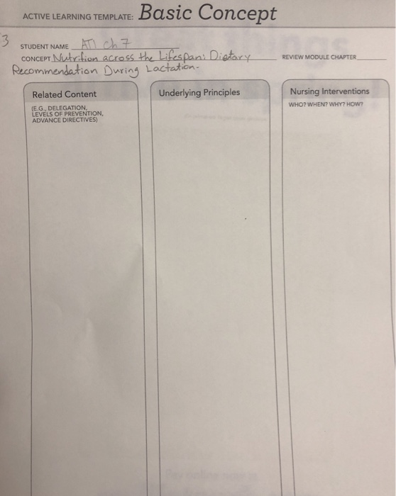 Solved ACTIVE LEARNING TEMPLATE: Basic Concept 3 STUDENT | Chegg.com