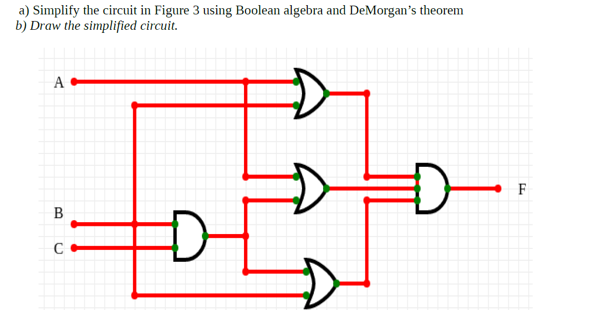 Solved a) Simplify the circuit in Figure 3 using Boolean | Chegg.com