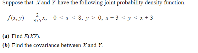 Solved Suppose that X and Y have the following joint | Chegg.com