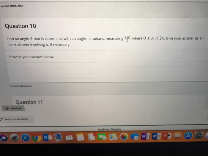 Solved ontent attribution Question 10 Find an angle A that | Chegg.com