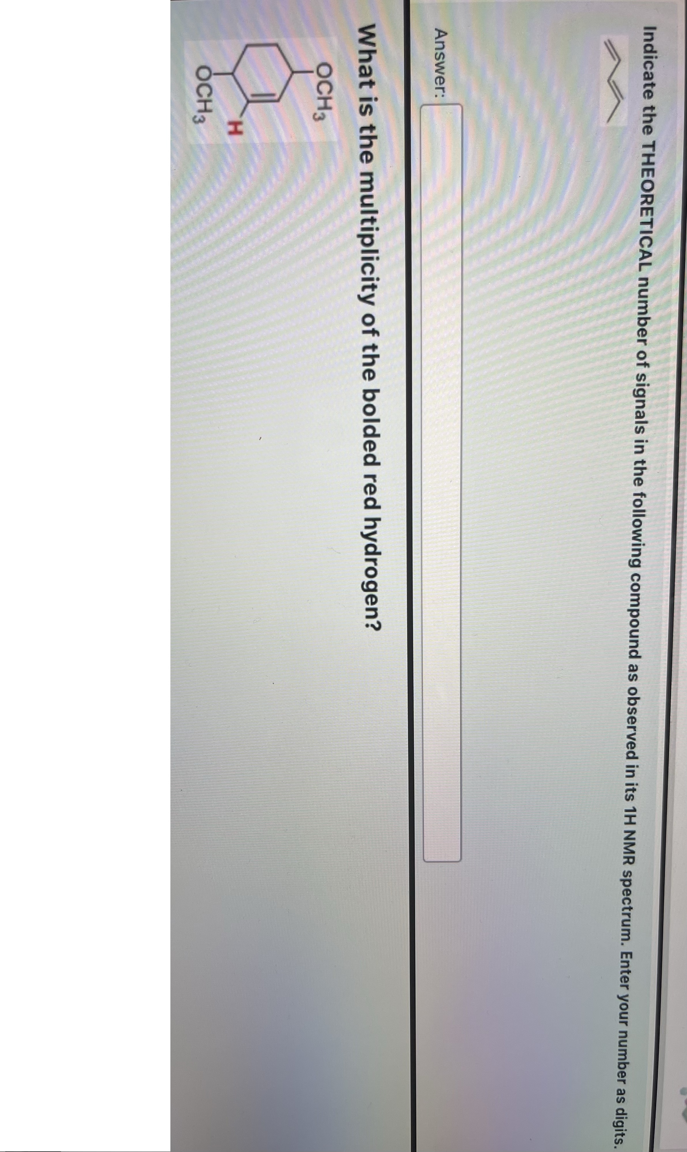 Solved Indicate the THEORETICAL number of signals in the | Chegg.com