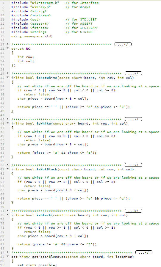 Solved This is a Chess program in C++. I need a unit test | Chegg.com