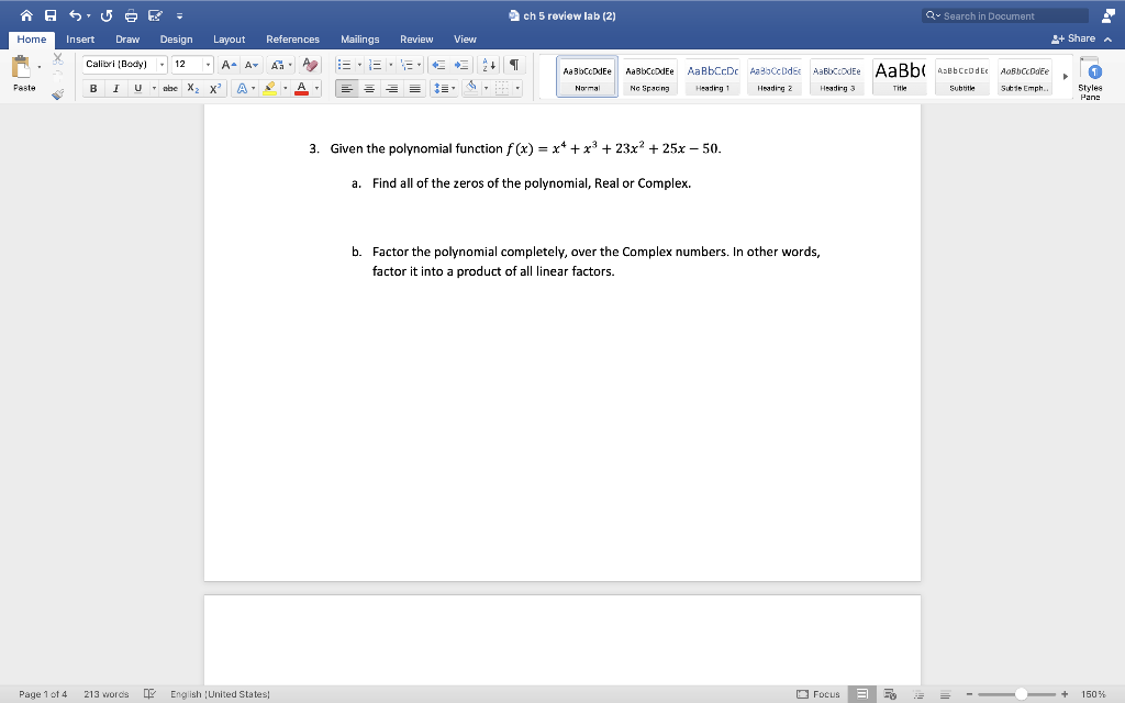 Solved ch 5 review lab (2) ( Q Search in Document A SUE = | Chegg.com